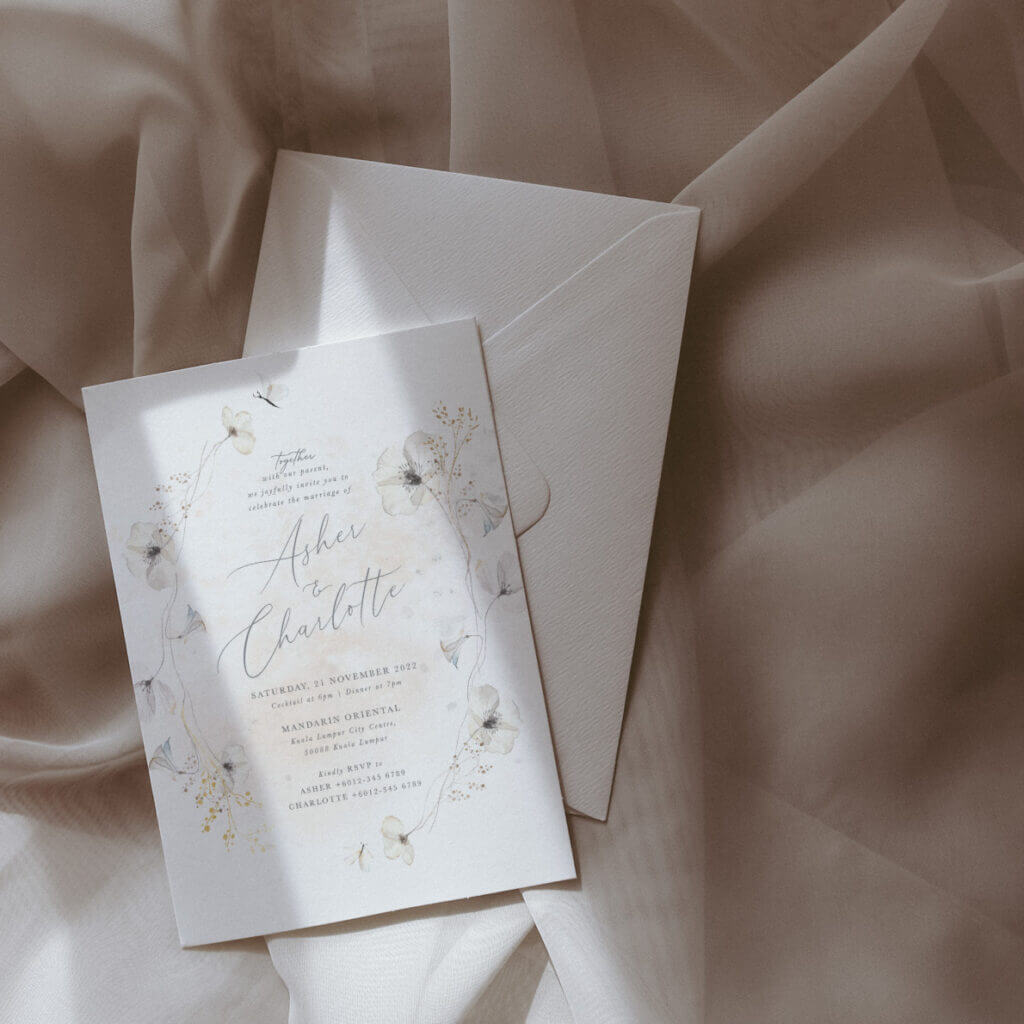 Ethereal Garden Invitation Card - The Paperpapers - Wedding Invitation ...