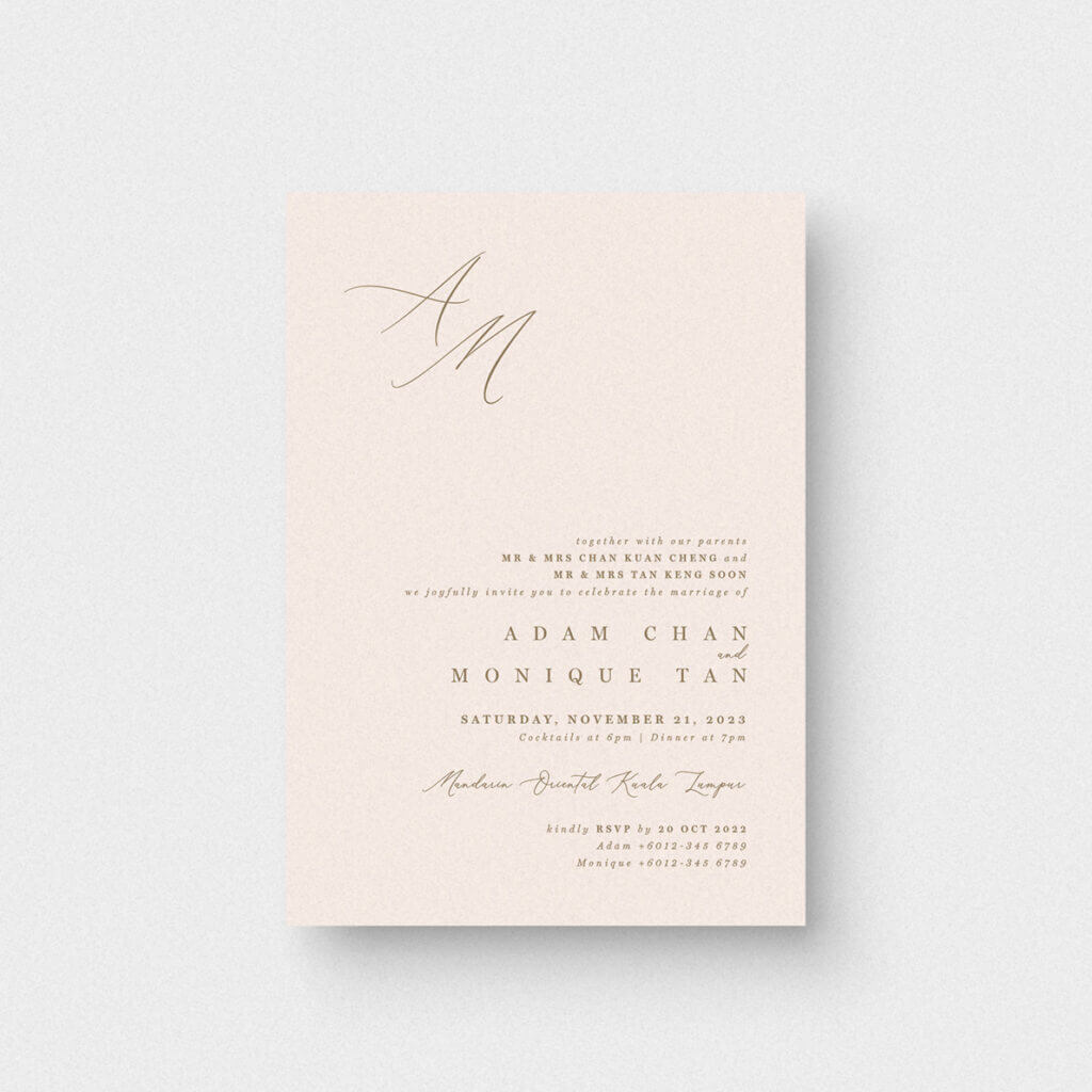 The Simplicity III Invitation Card - The Paperpapers - Wedding ...
