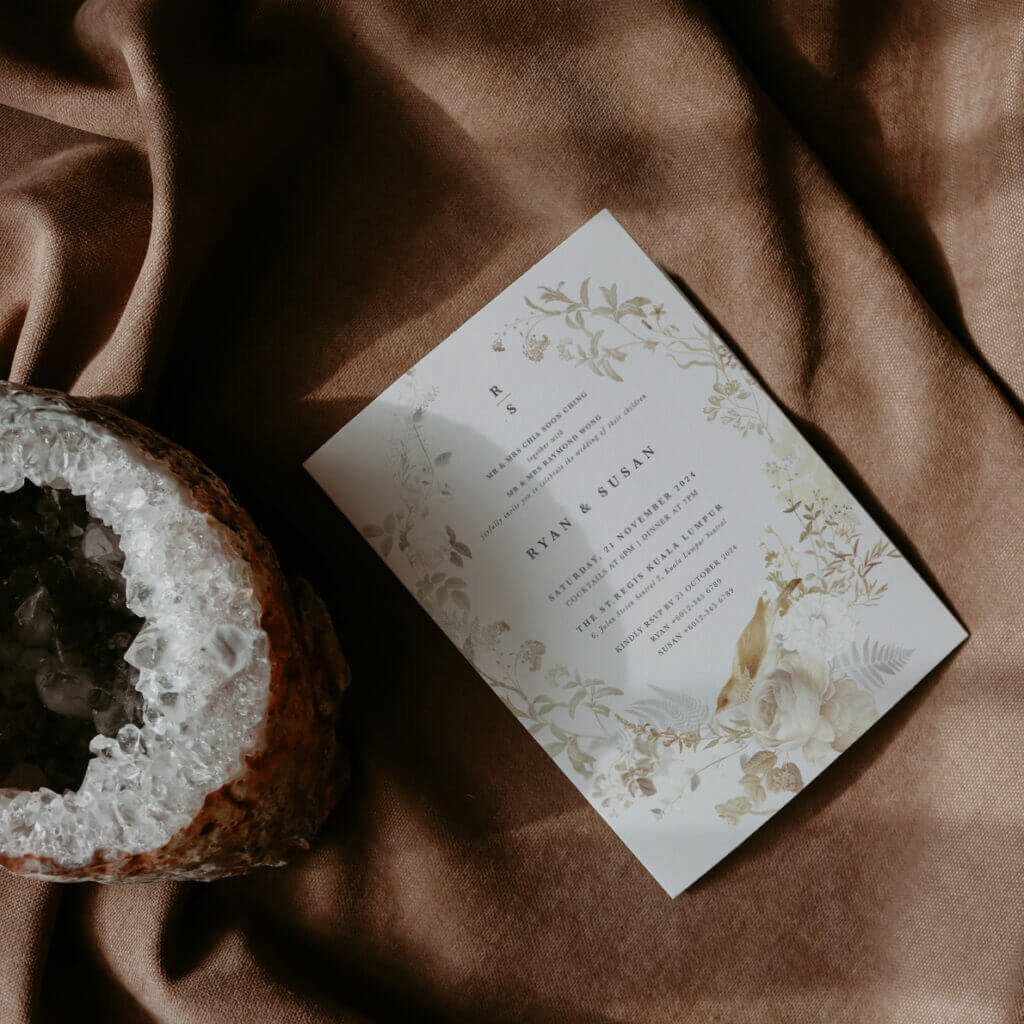 Florence I Invitation Card - The Paperpapers - Wedding Invitation Malaysia