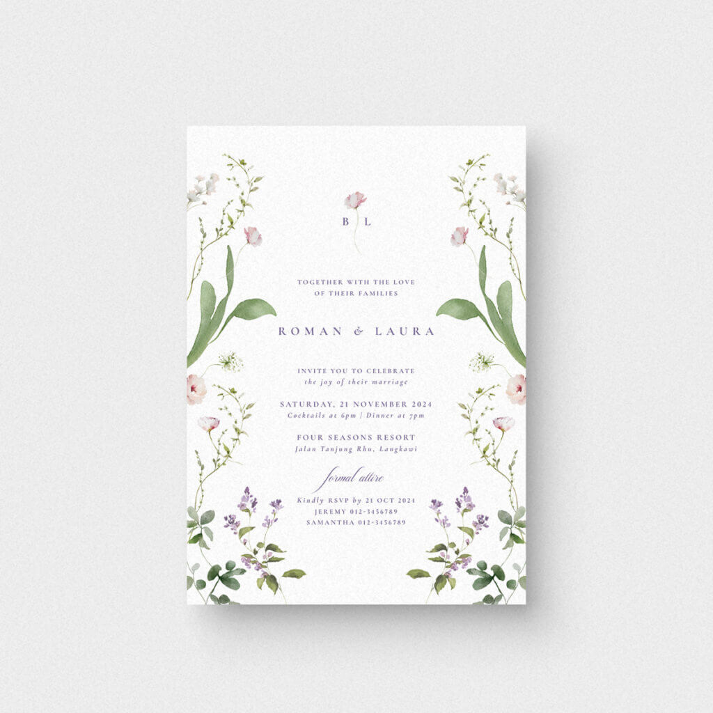 Botanical Archives - The Paperpapers - Wedding Invitation Malaysia